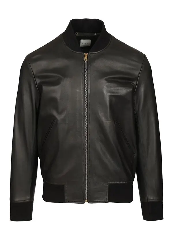 Paul Smith Lambskin Bomber Jacket - Black