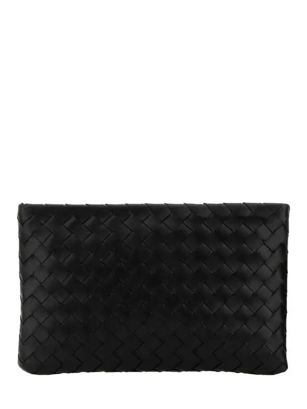 Bottega Veneta Intrecciato Leather Pouch - Black