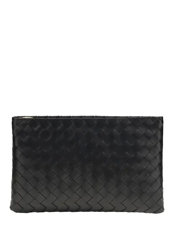 Bottega Veneta Intrecciato Leather Pouch - Black
