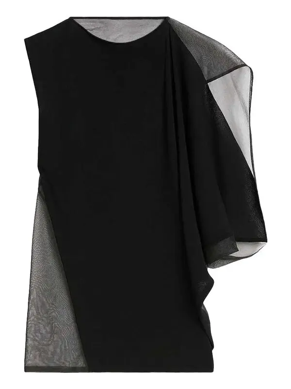 Sportmax Asymmetrical Blouse - Black