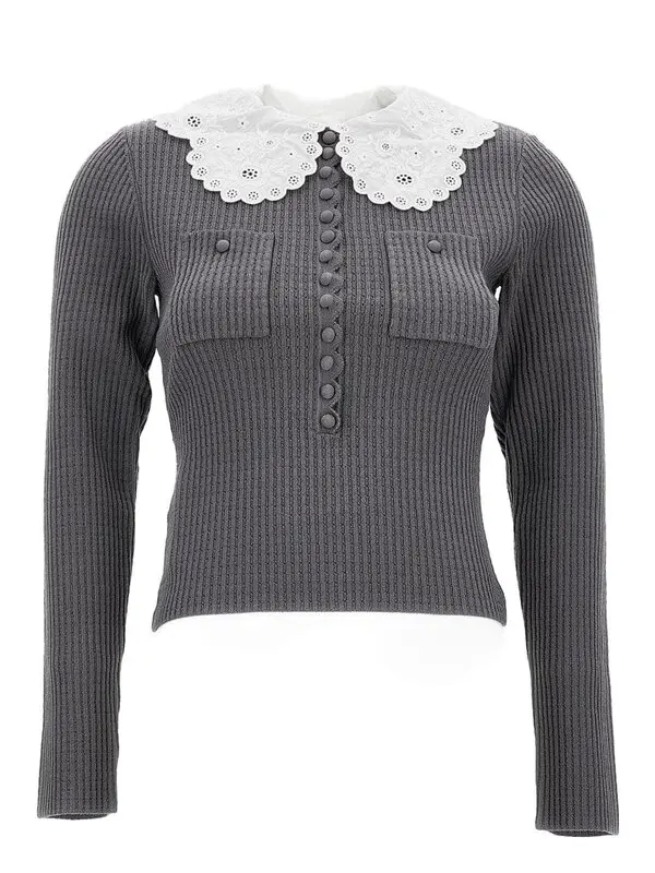 SELF-PORTRAIT Knitted Top - Multicolor