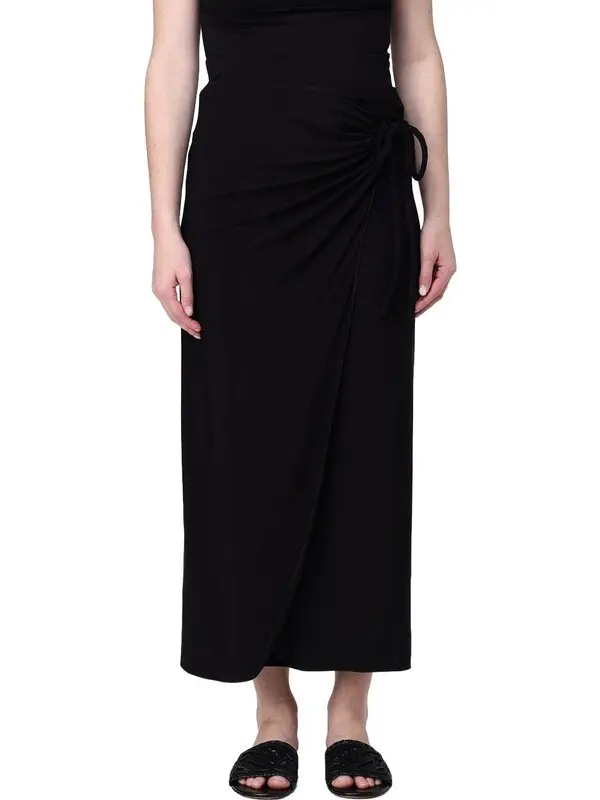 Max Mara Viscose Wrap Skirt - Black