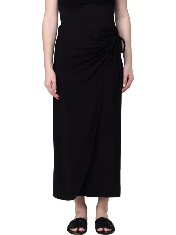 Max Mara Viscose Wrap Skirt - Black