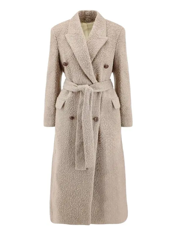 GOLDEN GOOSE Wrinkled Virgin Wool Blend Coat - Multicolor