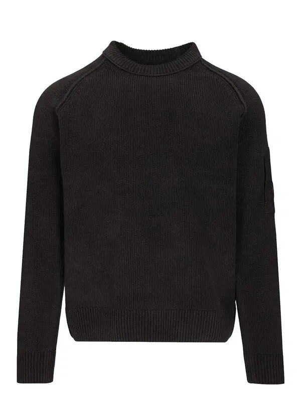 C.P. COMPANY Sweater Made Of Cotton Chenille - Blue