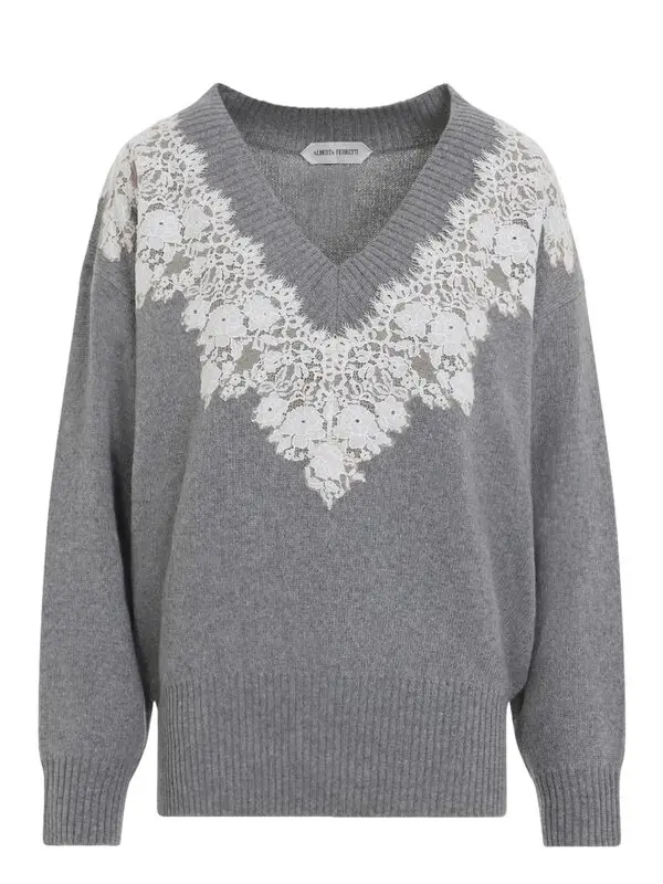 Alberta Ferretti V Neck Sweater - Multicolor