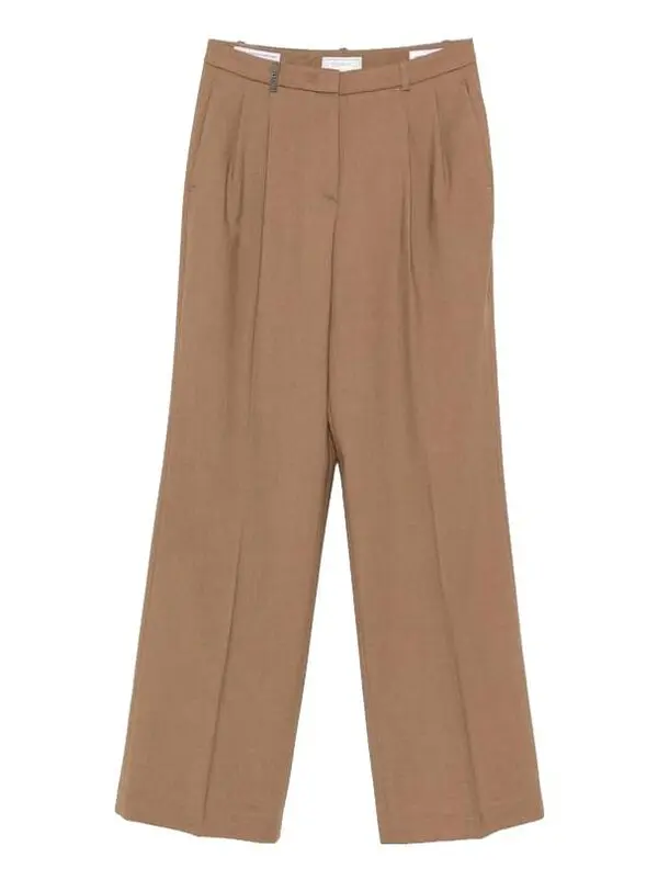 Peserico Straight Trousers - Brown