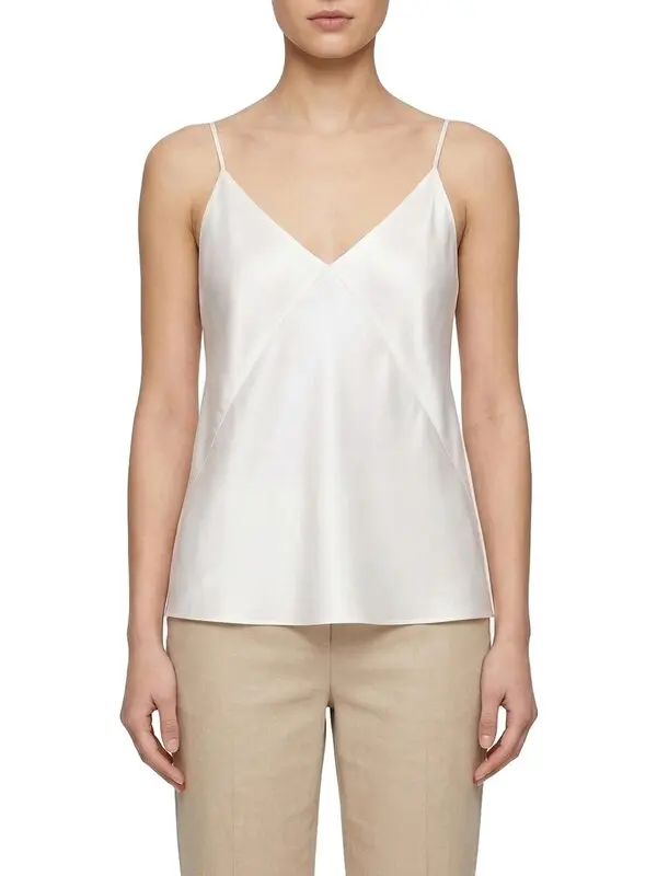 Max Mara Basic Silk Top - Cream