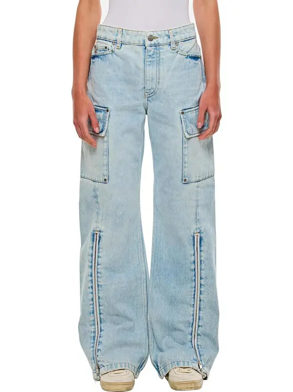 Stella McCartney Front Zip Cargo Denim - Multicolor