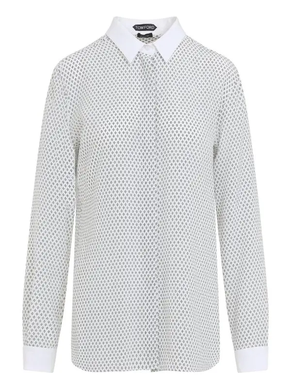 TOM FORD Multi Argyle Silk Shirt - White