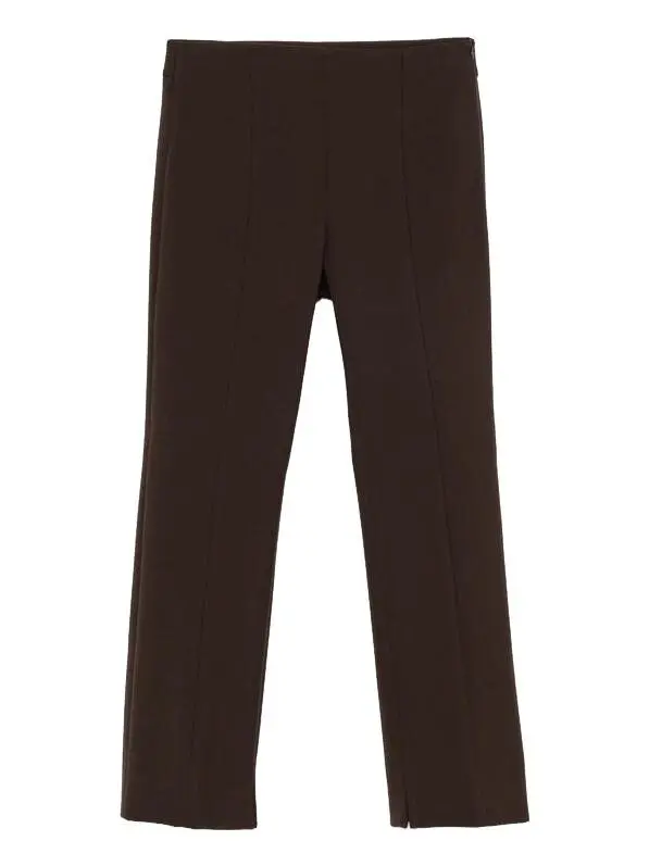 Peserico Cropped Slim Fit Trousers - Brown