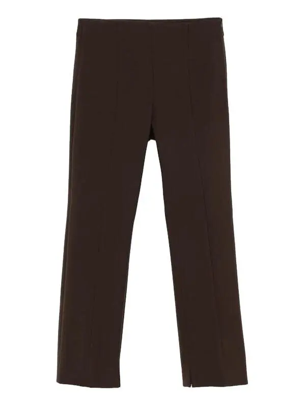 Peserico Cropped Slim Fit Trousers - Brown