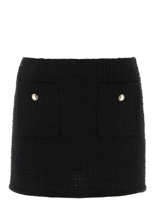 Miu Miu Boucle Mini Skirt - Black