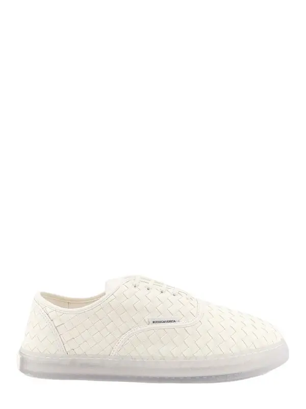 Bottega Veneta Serena Woven Lamb Nappa Sneakers - White