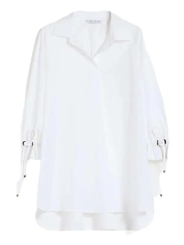 Max Mara Cotton Poplin Blouse Optic - White
