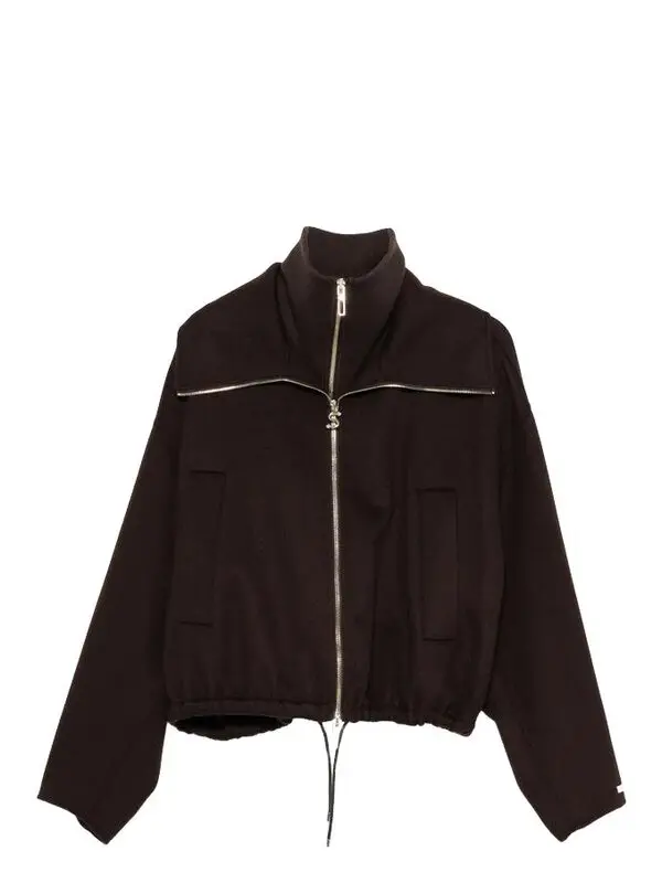 Sportmax Felted Wool Bomber Jacket - Brown