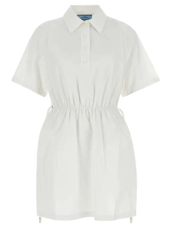 Prada Poplin Shirt Dress - White