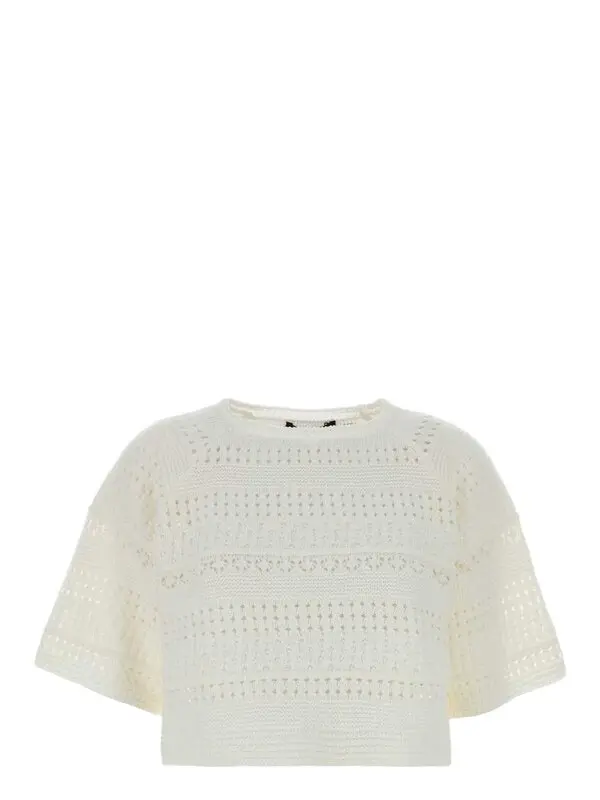 Max Mara Crochet Cropped Top - Cream