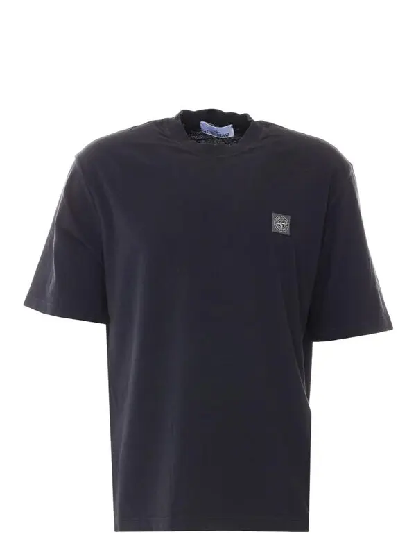 Stone Island Compass Patch Logo T-shirt - Blue