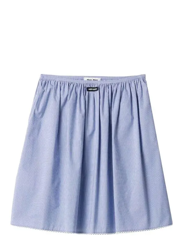 Miu Miu Cotton Skirt - Blue