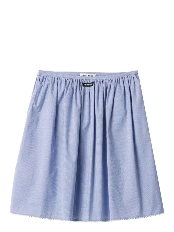 Miu Miu Cotton Skirt - Blue
