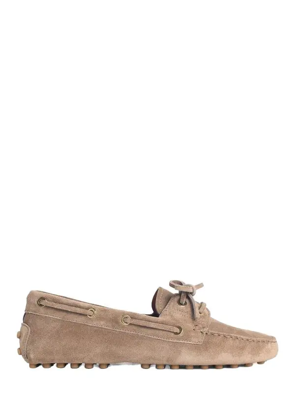 TOD'S Gommino Boat Loafers In Suede - Brown