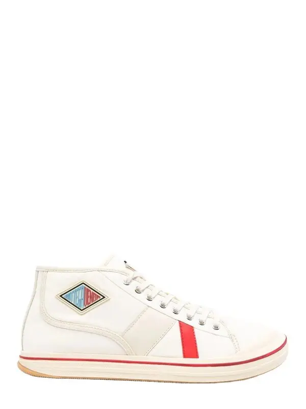 Bottega Veneta Eliot Mid-top Canvas Sneakers - White