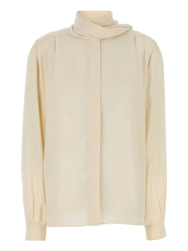 Prada Ivory Silk Shirt - White