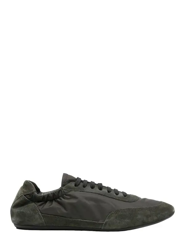 Prada Collapse Re-nylon And Suede Sneakers - Green