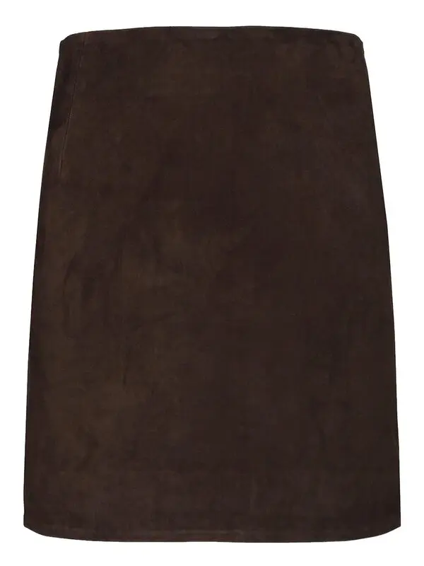 ROTATE BY BIRGER CHRISTENSEN Suede Miniskirt - Brown