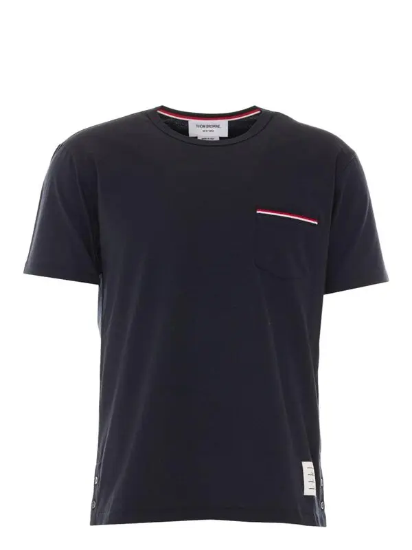 Thom Browne Stripe Logo T-shirt - Blue