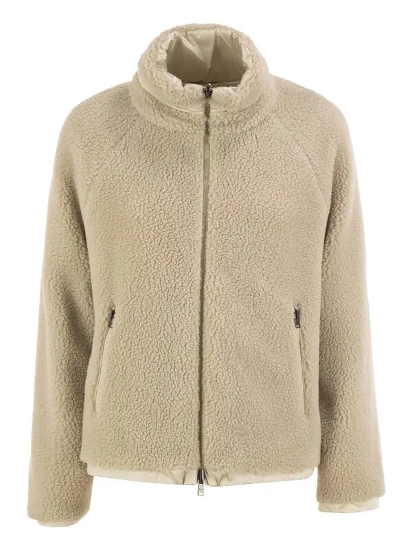 Herno Reversible Teddy Fleece And Technical Nylon Jacket - Multicolor