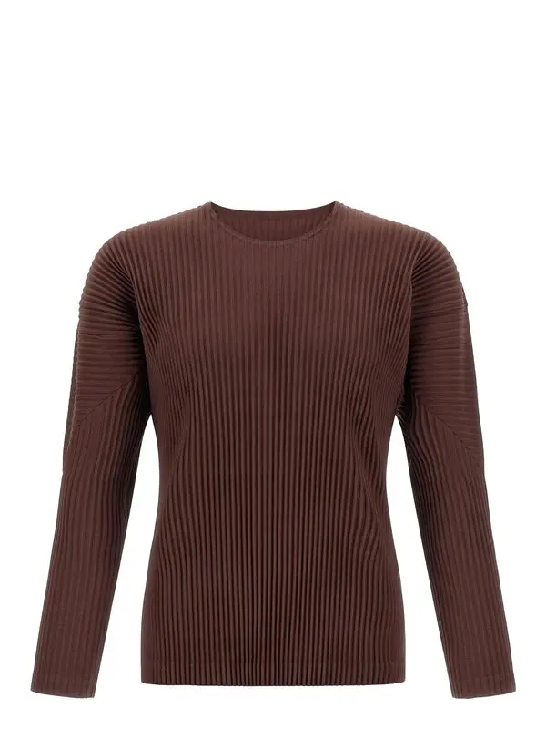 Issey Miyake Color Pleats' T-shirt - Brown