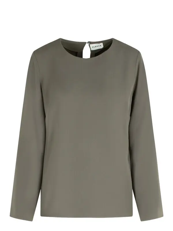 P.a.r.o.s.h Poker' Grey Polyester Blouse - Gray