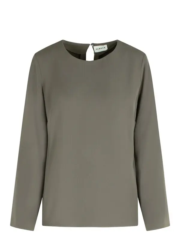 P.a.r.o.s.h Poker Polyester Blouse - Gray