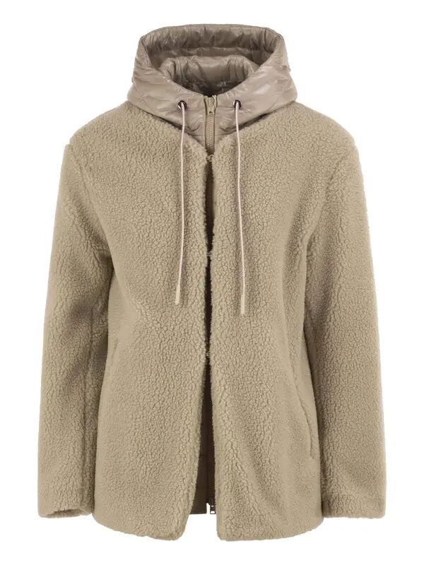 Herno Teddy Jacket With Padded Hood - Multicolor