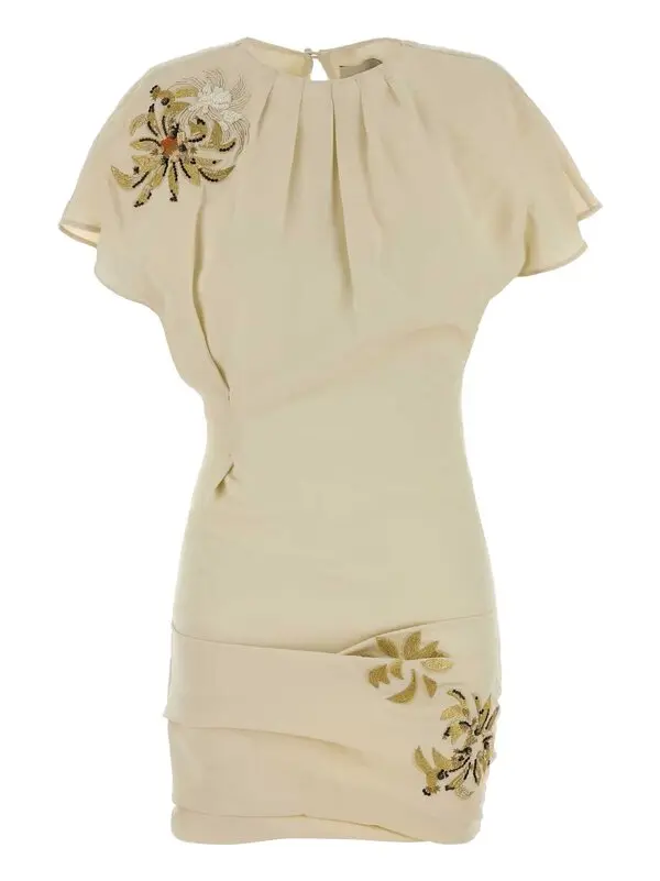 Isabel Marant Étoile Cream Crepe Sakia Dress - Yellow