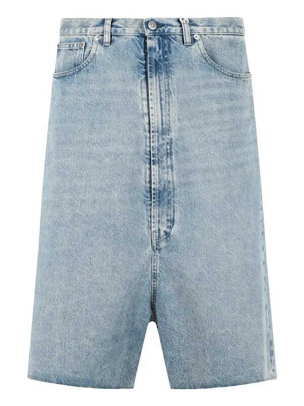 MAISON MARGIELA Light Cotton Bermuda Shorts - Blue