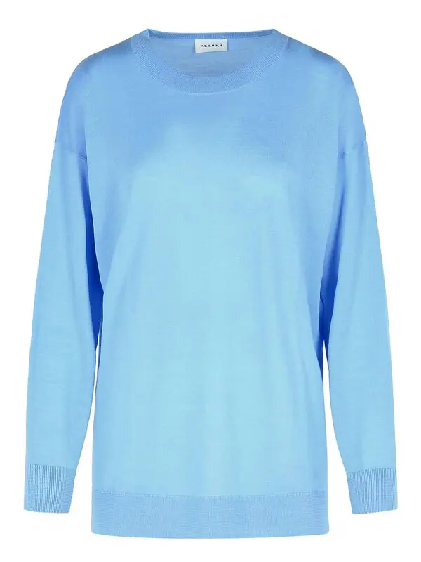 P.a.r.o.s.h Light Wool Blend Oversized Sweater - Blue