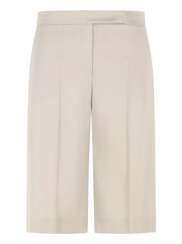 Max Mara Umile Wool, Mohair, And Silk Bermuda Shorts - Cream