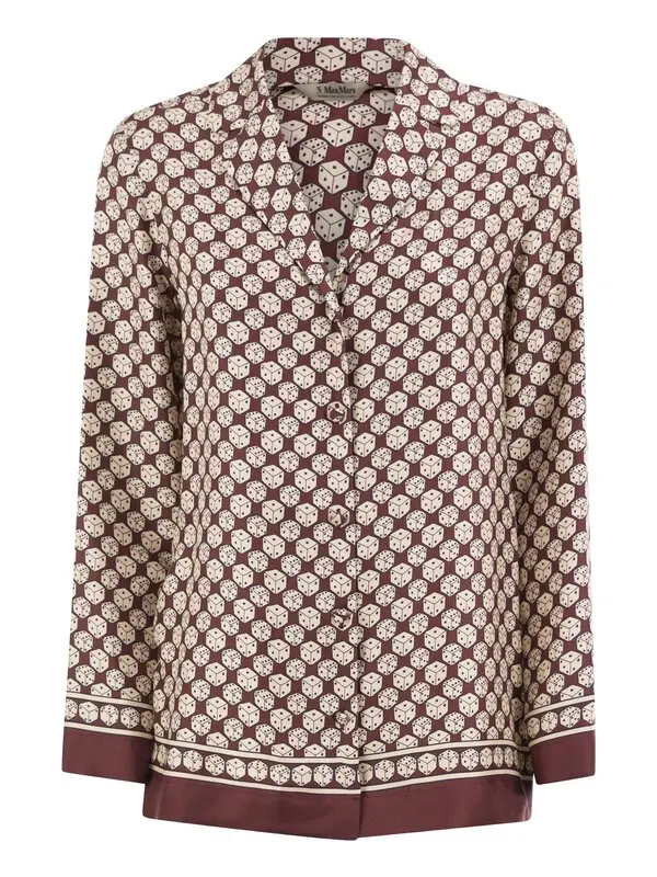 Max Mara S Silk Printed Shirt - Multicolor