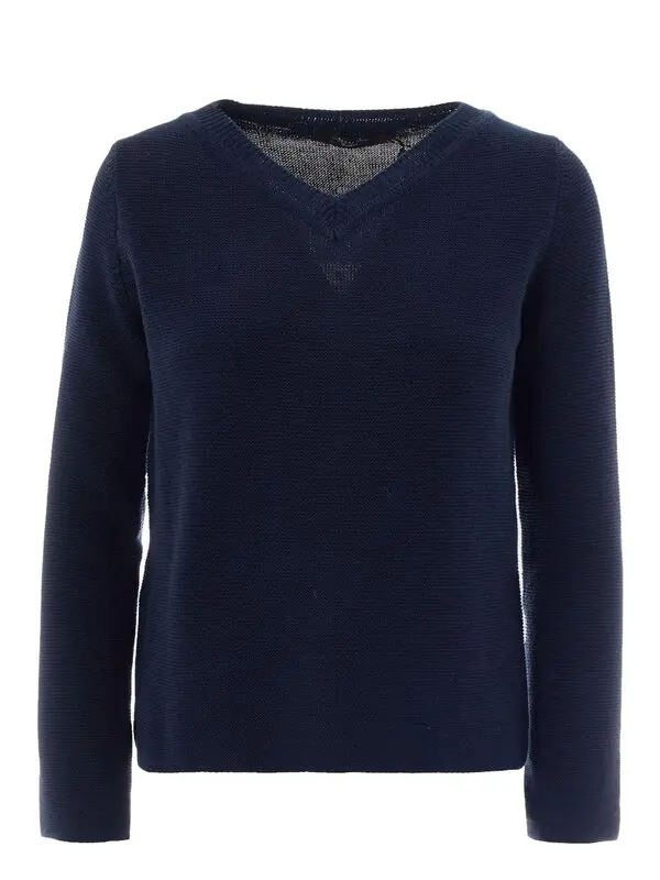 Max Mara Cotton Knit Top - Blue