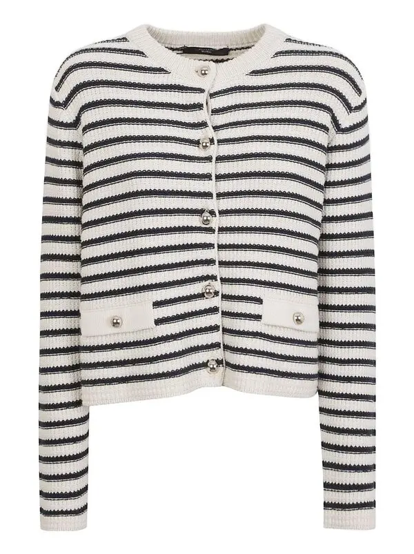 Max Mara Striped Cardigan - Cream