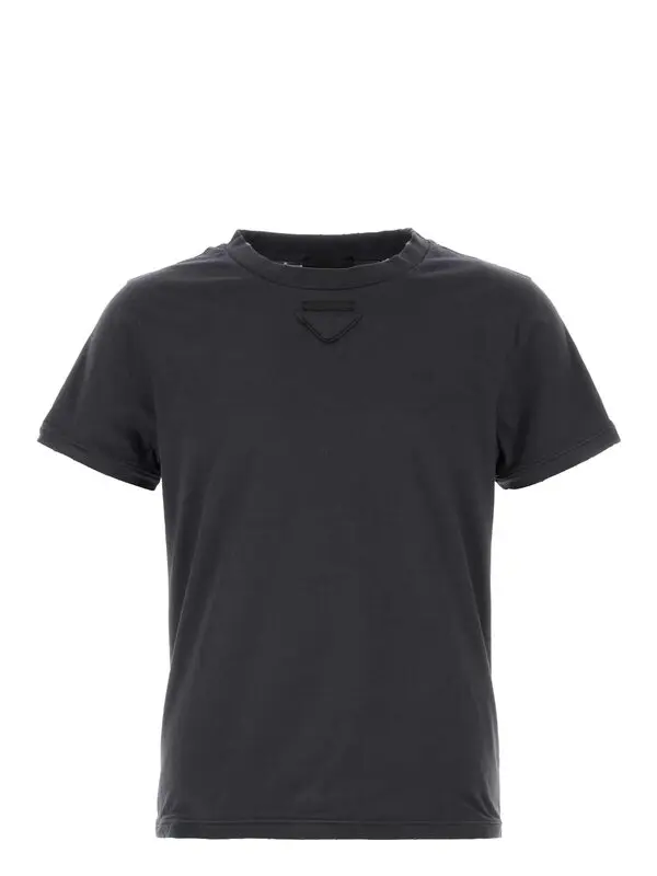 Prada Graphite Cotton T-shirt - Gray