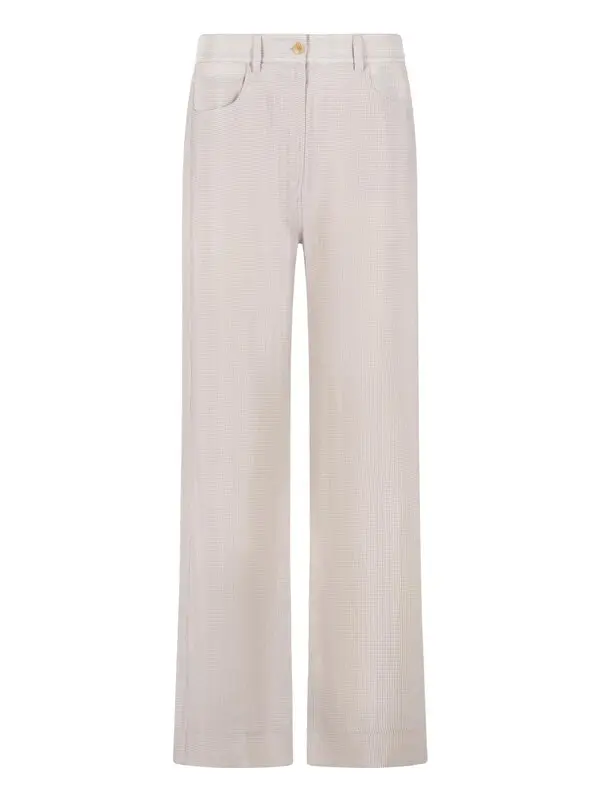 Acne Studios Check Casual Cupro Pants - Cream