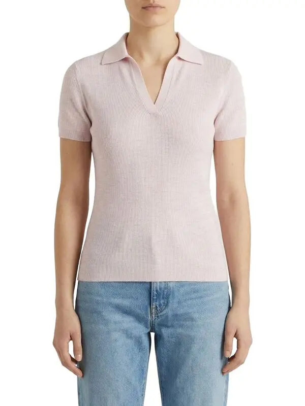 Max Mara Basic Wool Knit Polo - Pink