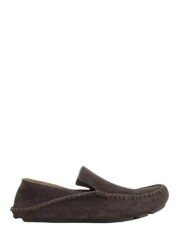 Loewe Rambla Suede Driving Moccasins - Brown