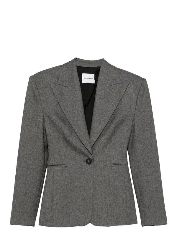 Andamane Peak Lapel Single-breasted Blazer - Gray