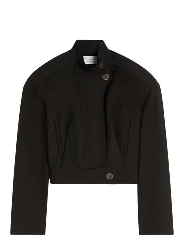 Sportmax Oversized Cotton Bomber Jacket - Black