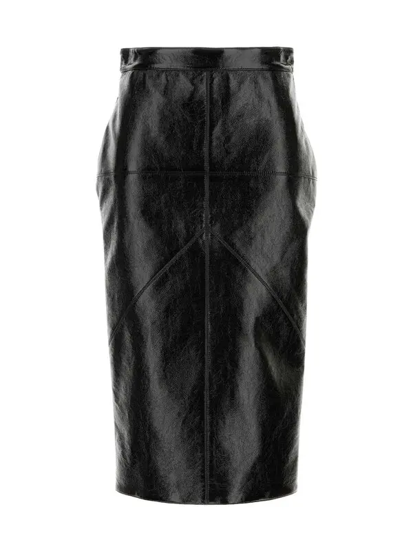 LANVIN Synthetic Leather Skirt - Black
